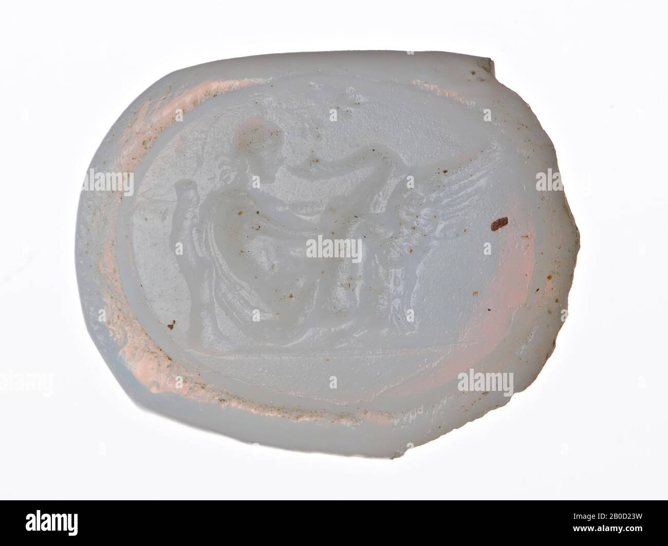 Vz: Leda, sitting to the right with swan, gem, intaglio, glass, Color ...