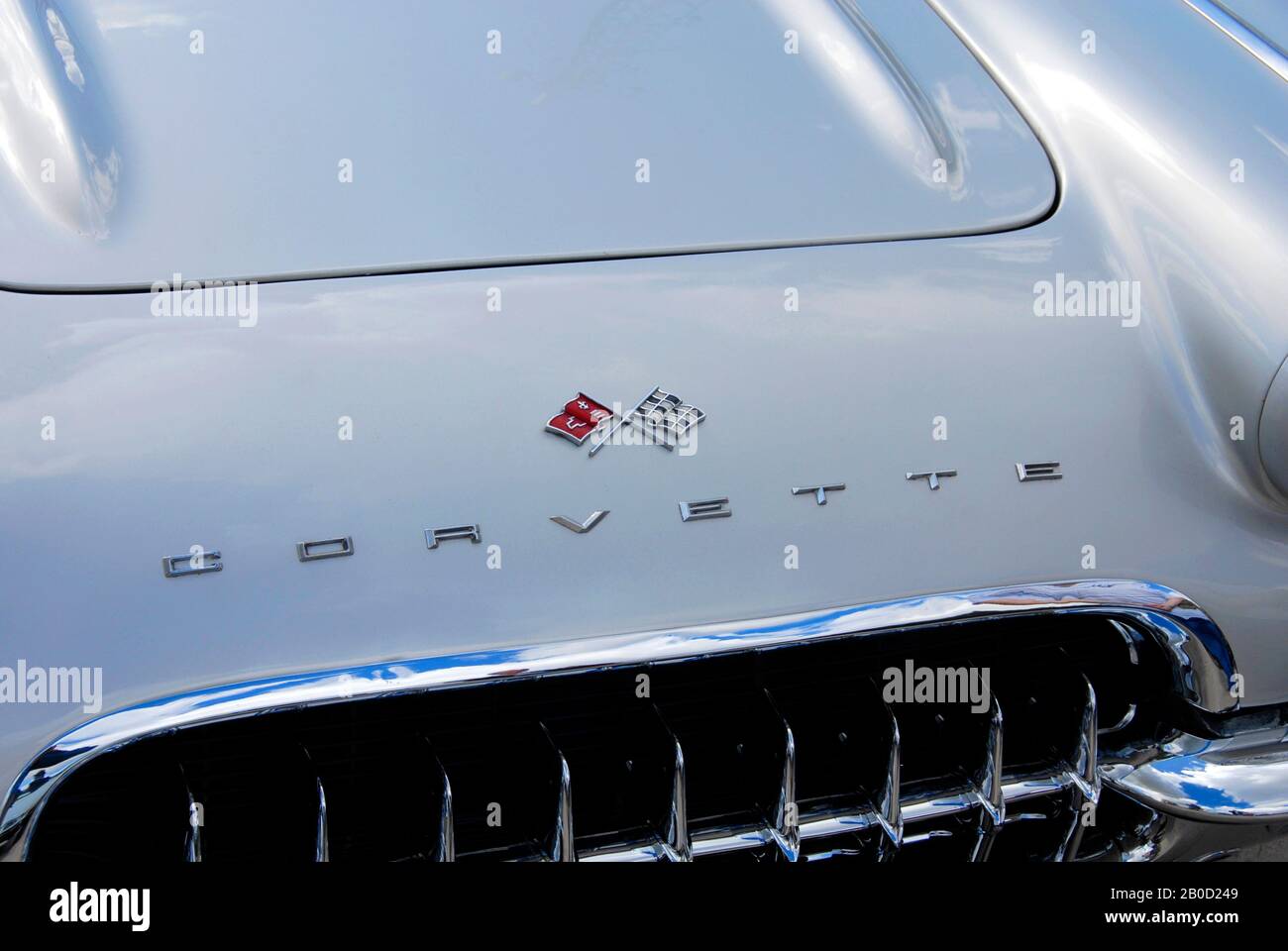 Front of Chevrolet Corvette on display at small local motor show Stock ...