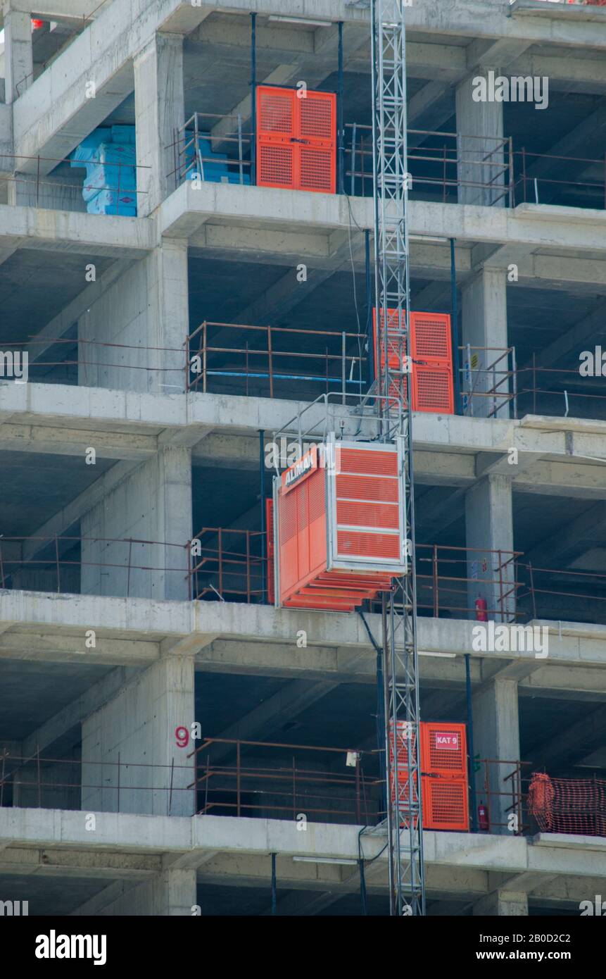 Construction of the Big Building Stock Photo - Alamy