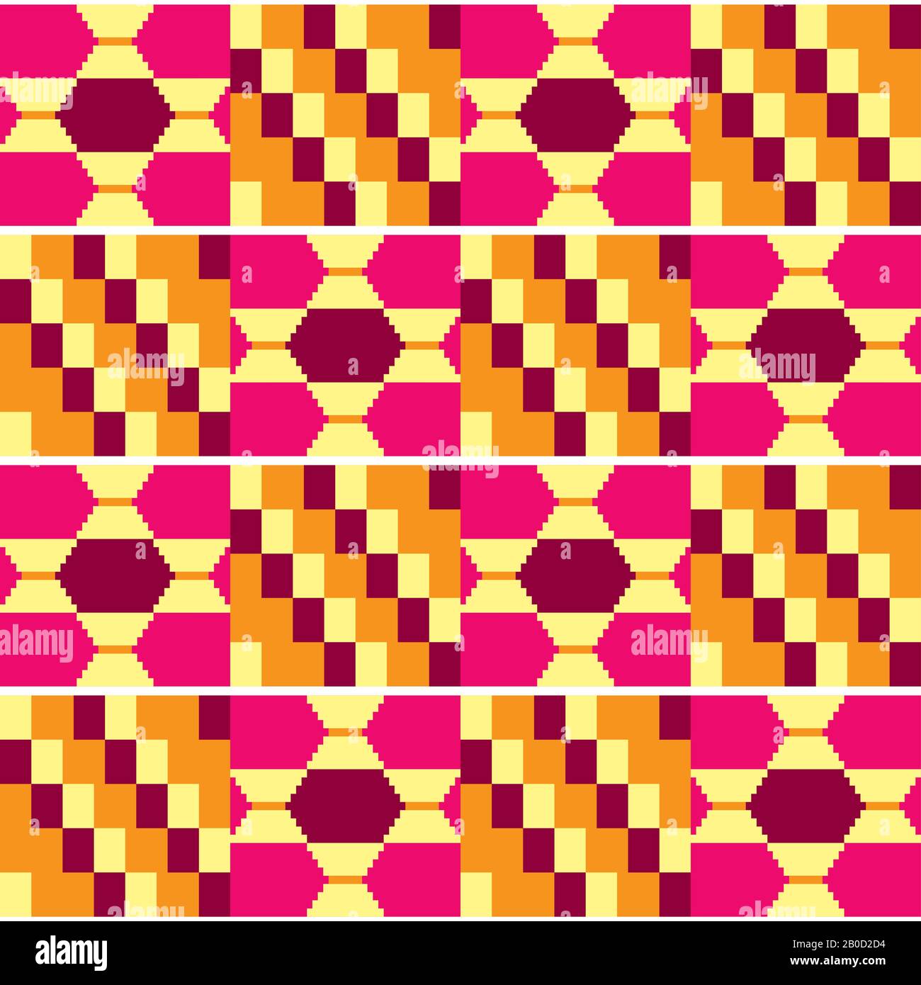 Tribal Kente mud cloth style vector seamless textile pattern, African ...