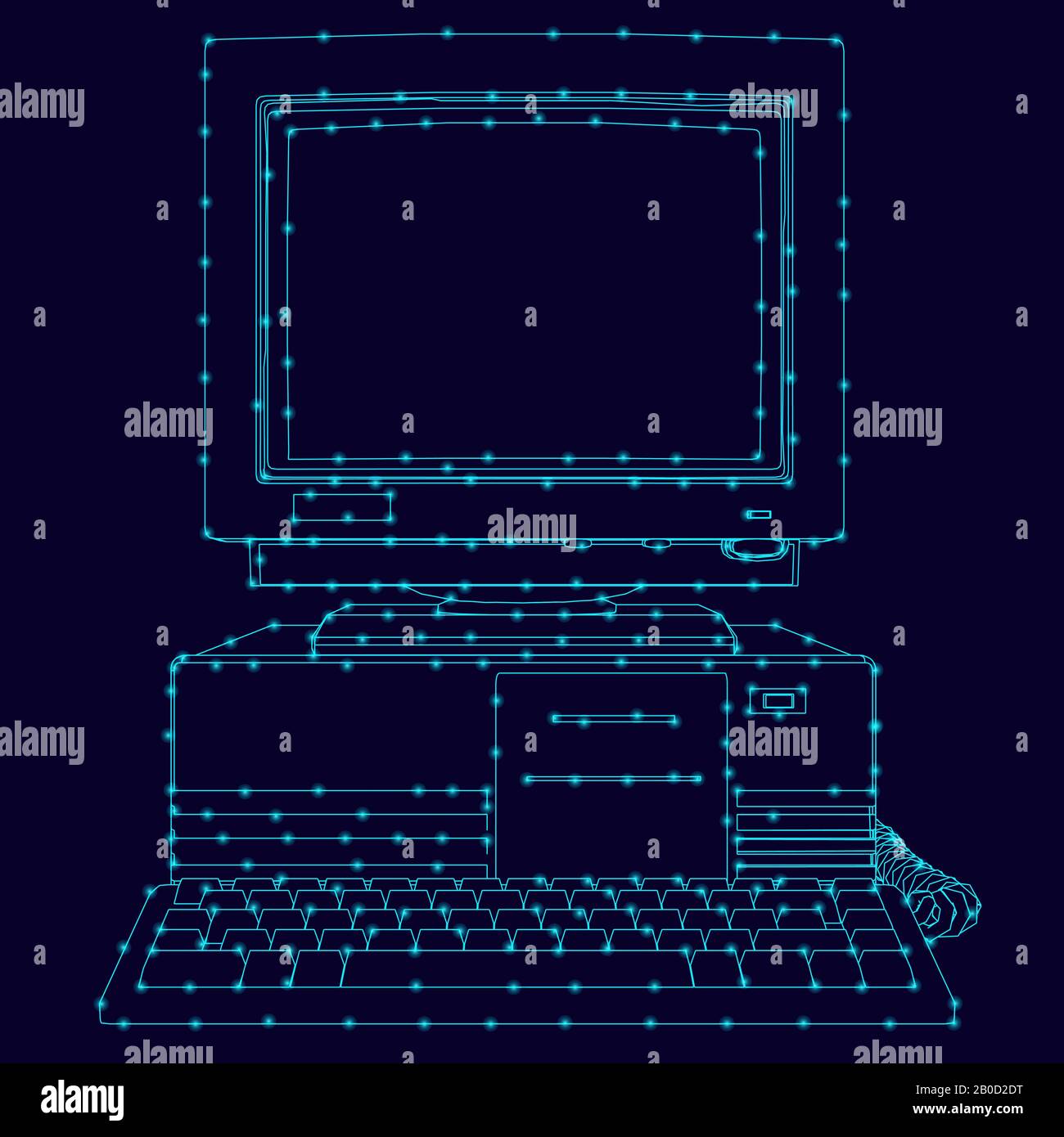 Old computer Stock Vector Images - Alamy