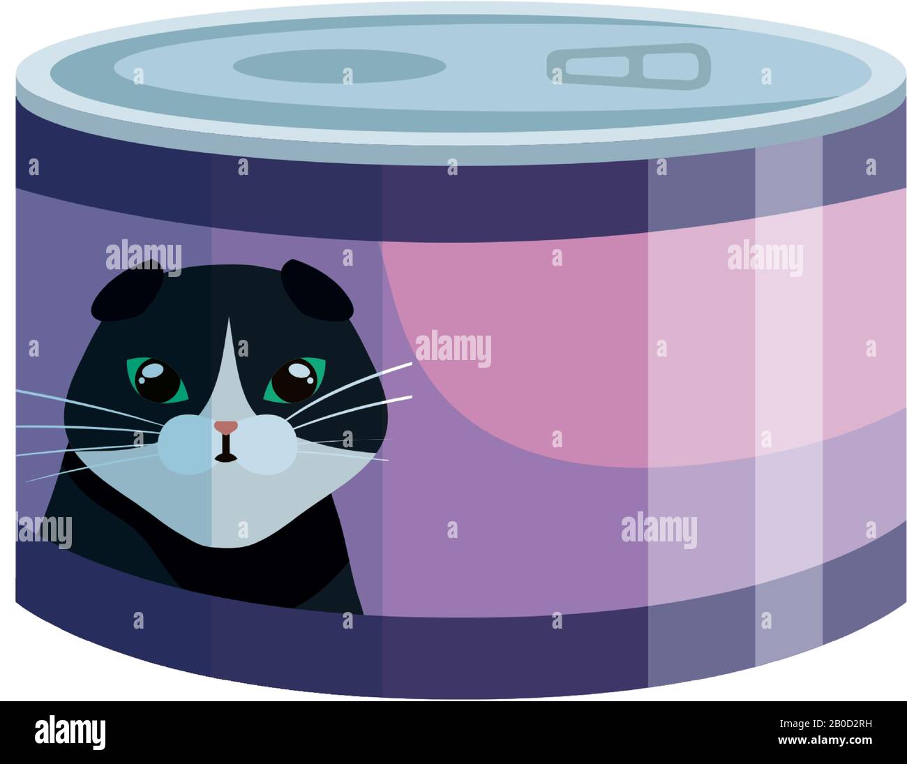 Cat in food can Stock Vector Images - Alamy