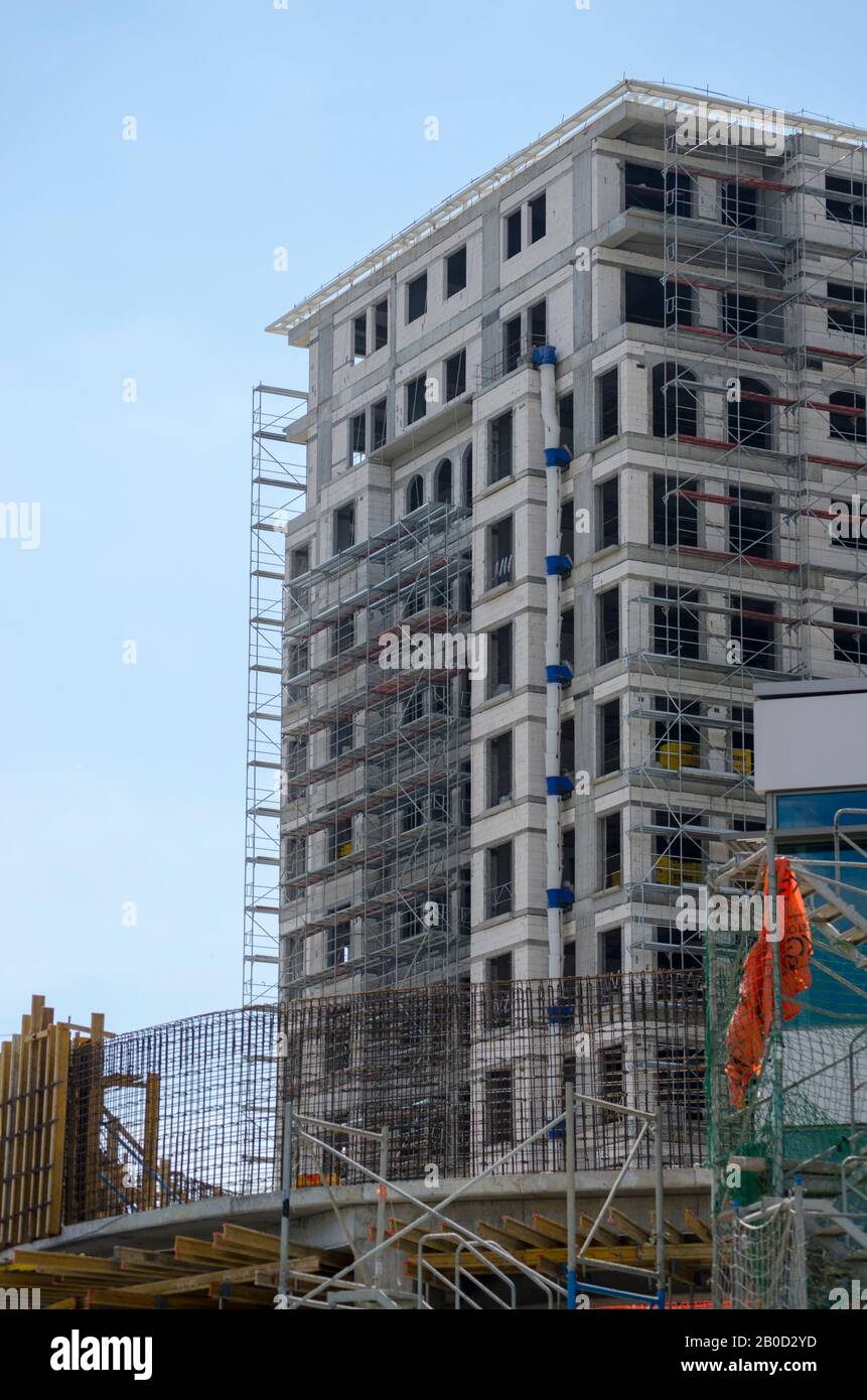Construction of the Big Building Stock Photo - Alamy