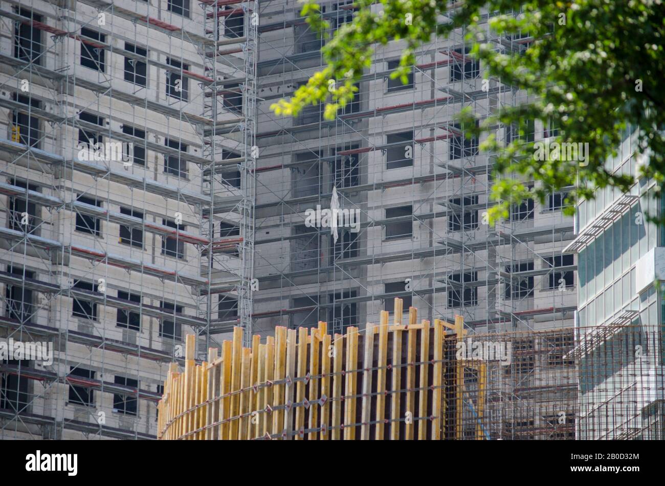 Construction of the Big Building Stock Photo - Alamy