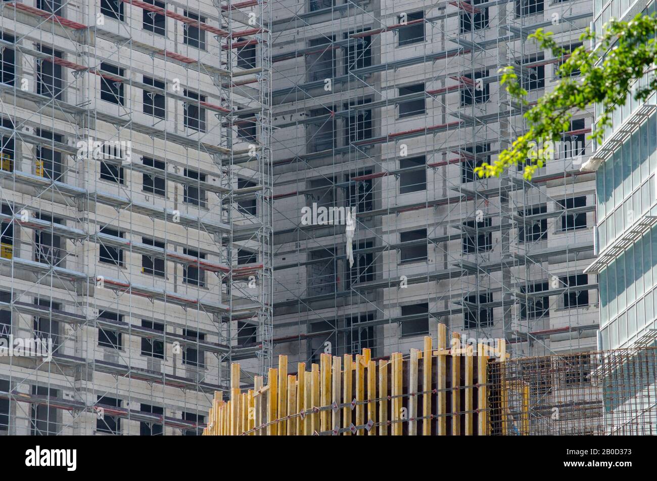 Construction of the Big Building Stock Photo - Alamy
