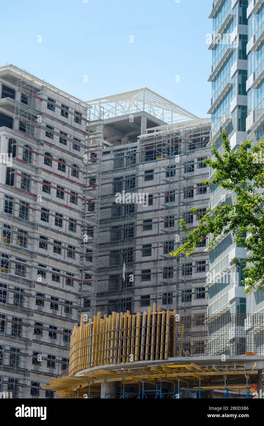 Construction of the Big Building Stock Photo - Alamy