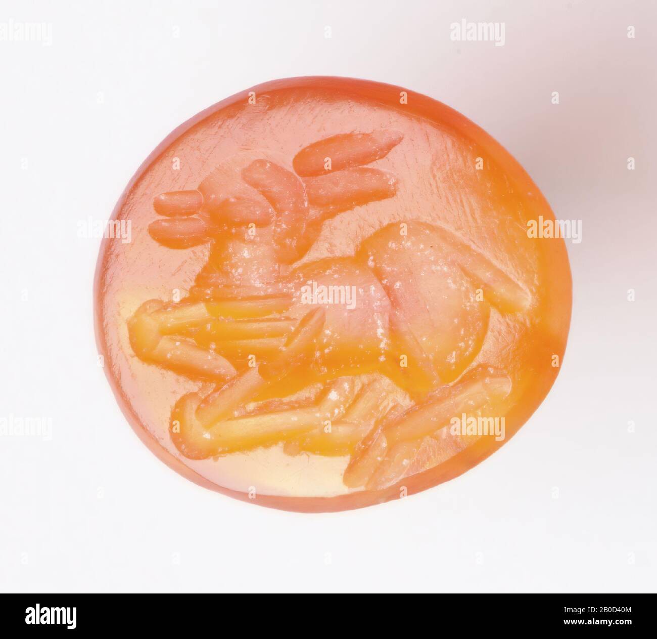 antelope lying to the right, stamp, carnelian, Color :, Shape: chaton ...