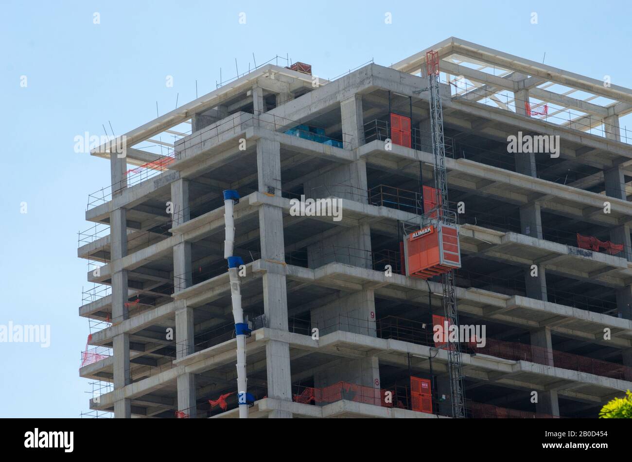 Construction of the Big Building Stock Photo - Alamy