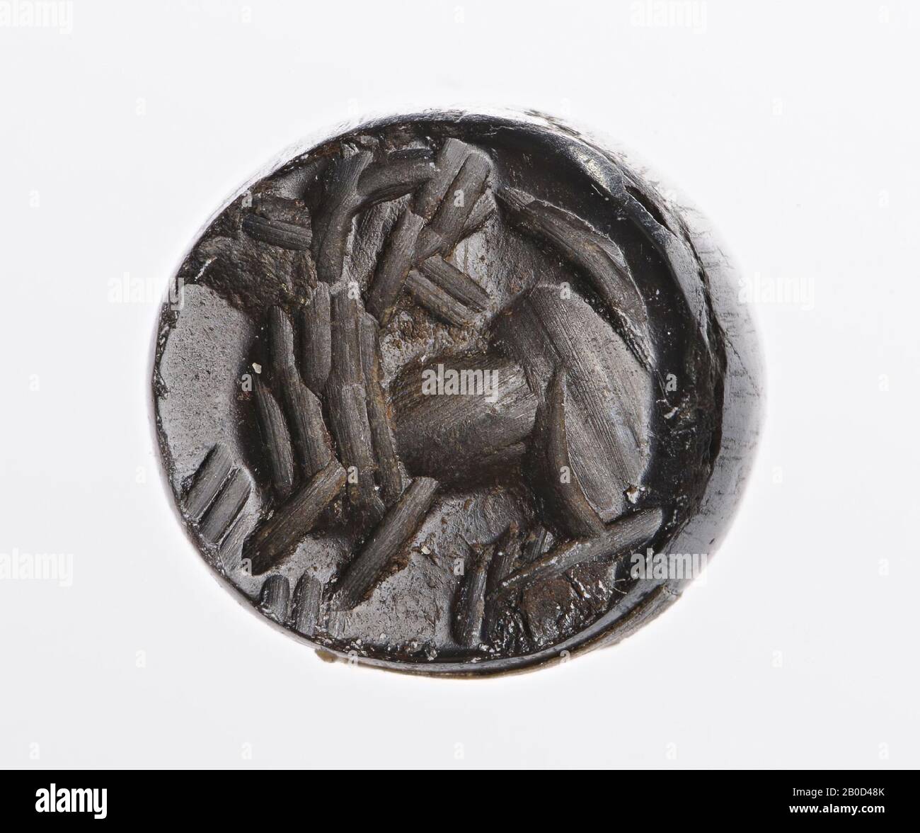 antelope lying (?) To the right, stamp seal, hematite, Color :, Form ...