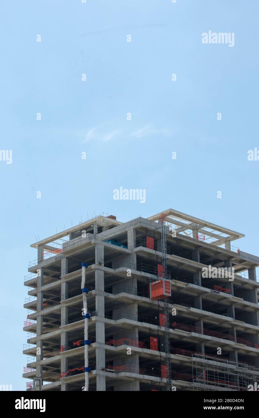 Construction of the Big Building Stock Photo - Alamy