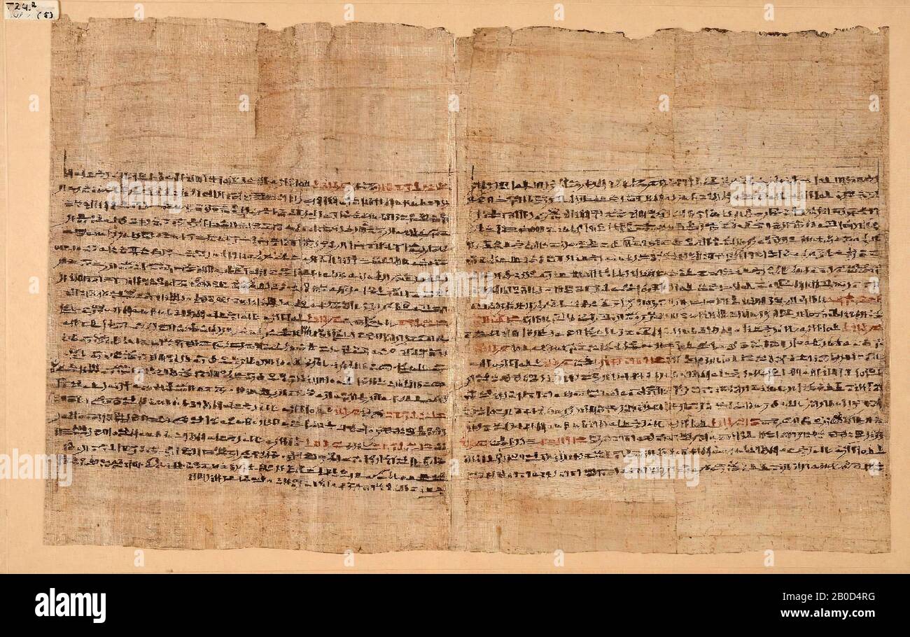 Egypt, handwriting, hieratic, papyrus, 30.5 x 49 cm Stock Photo - Alamy