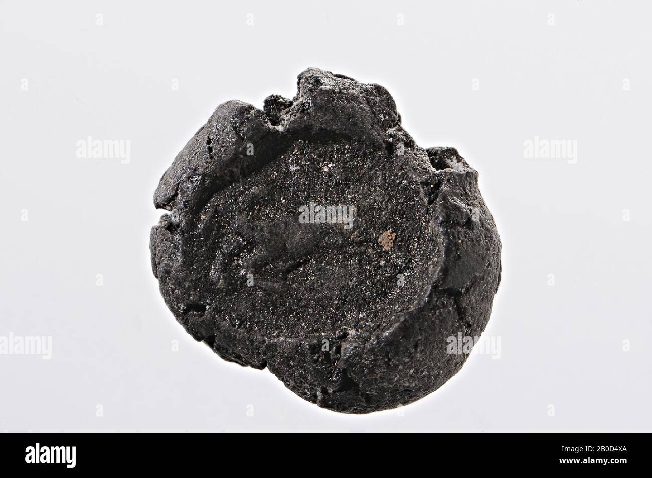 running buck (?), Clay seal, dried clay, Color: black-gray, Shape ...