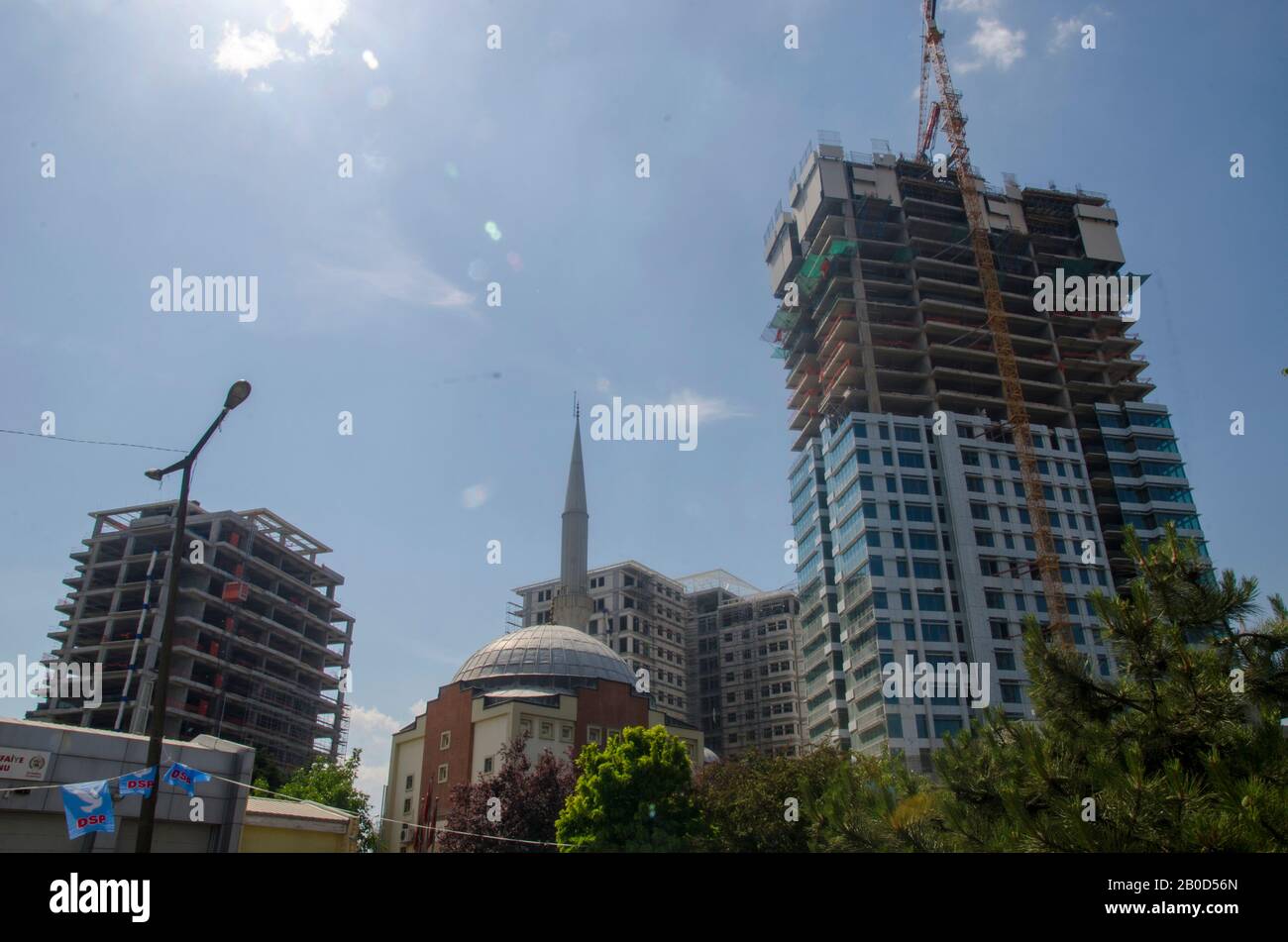 Construction of the Big Building Stock Photo - Alamy