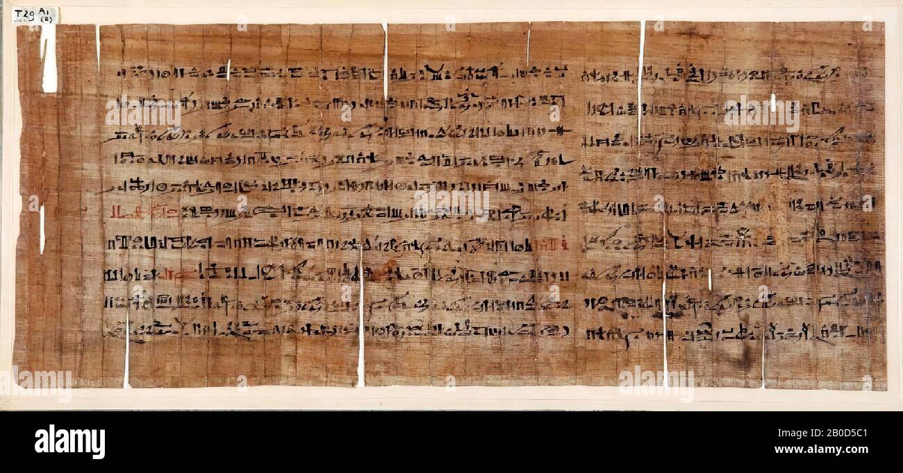 Egypt, handwriting, hieratic, papyrus, 24 x 41.5 cm Stock Photo - Alamy