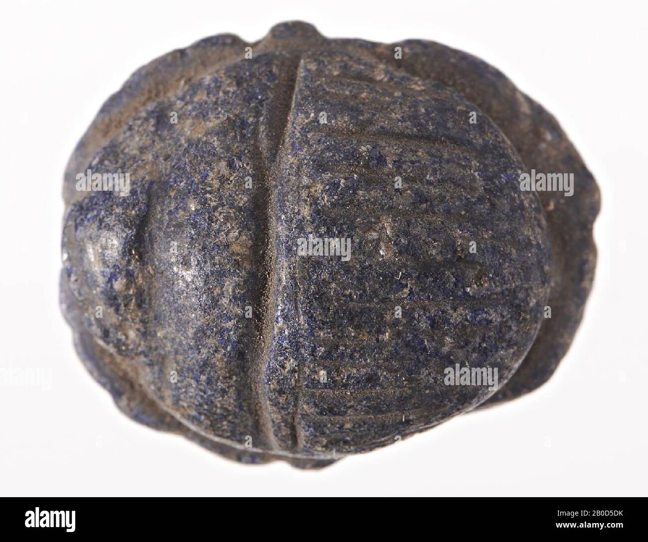 scarab, undecorated, seal, scarab, stone (blue), height: 0.8 cm, depth ...