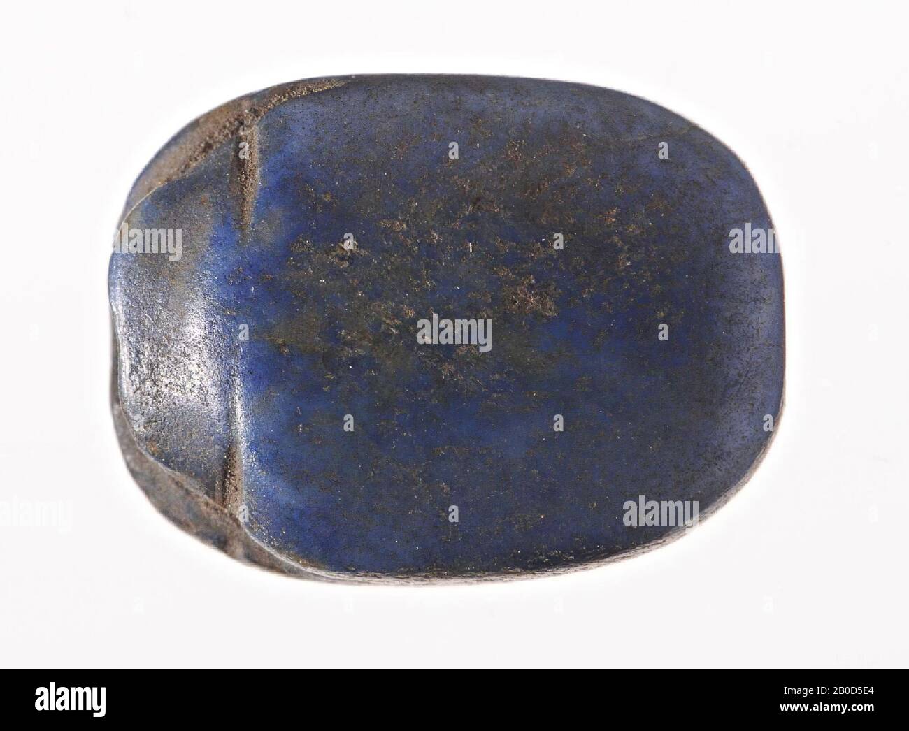 scarab, undecorated, seal, scarab, stone (blue), height: 0.8 cm, depth ...