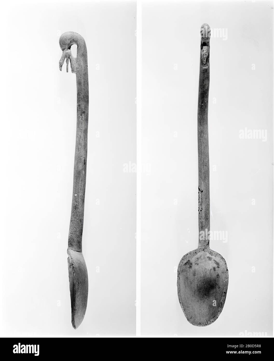 spoon, goose head, spoon, wood, length: 25 cm, New Kingdom, Egypt Stock ...