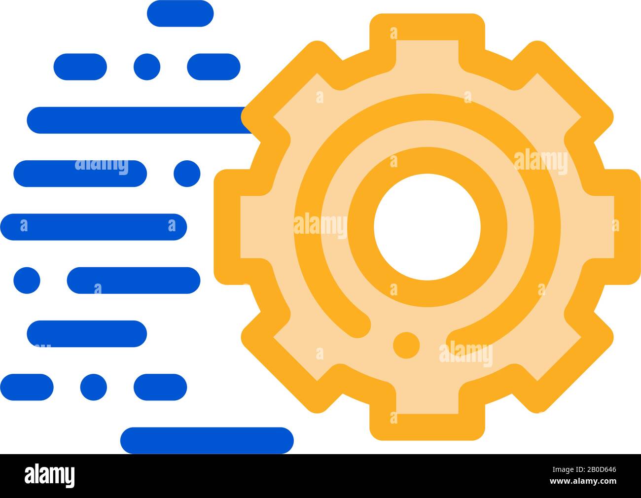 Speed Fast Gear Icon Vector Outline Illustration Stock Vector Image ...