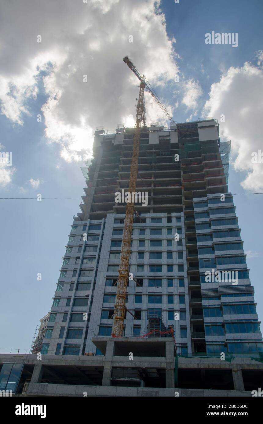 Construction of the Big Building Stock Photo - Alamy
