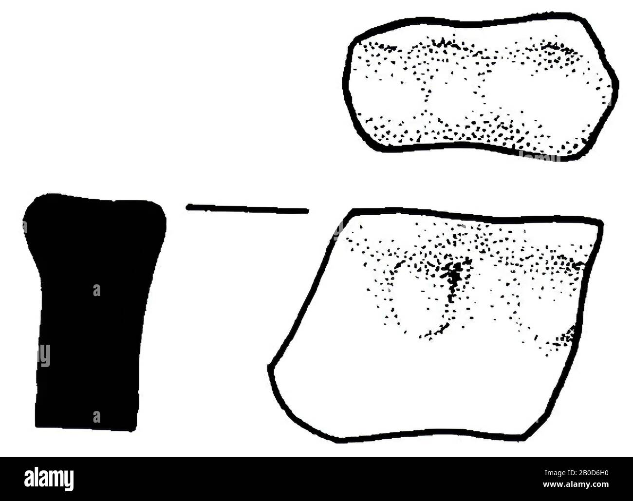 rim fragment or handmade pottery decorated with finger impressions on ...