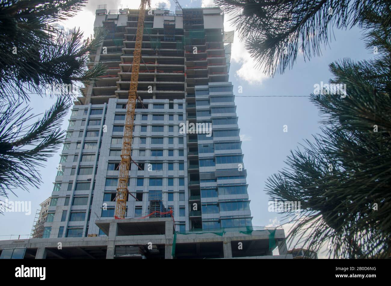 Construction of the Big Building Stock Photo - Alamy