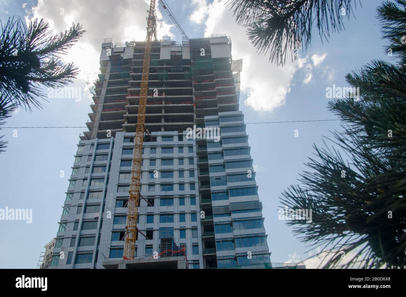 Construction of the Big Building Stock Photo - Alamy