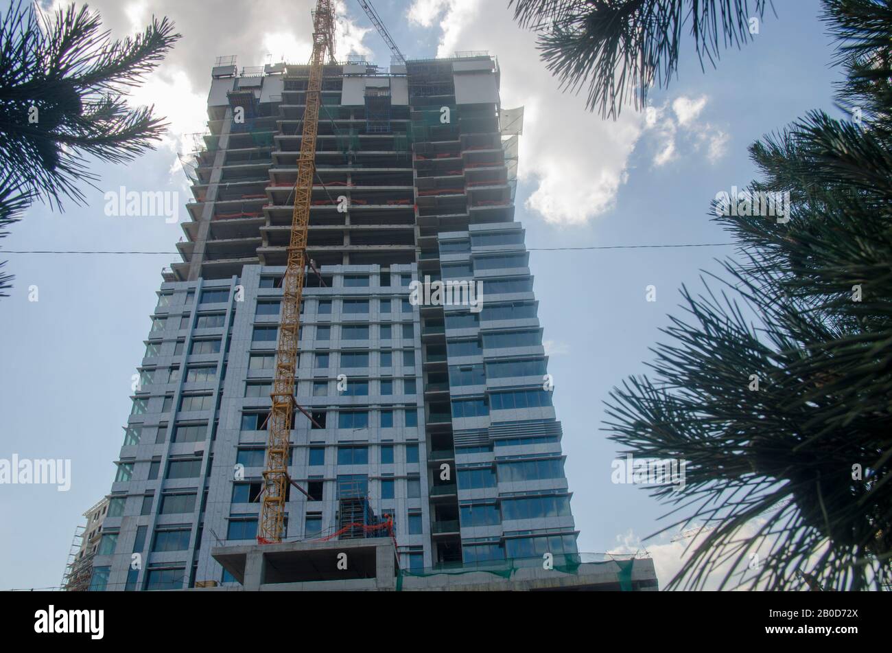 Construction of the Big Building Stock Photo - Alamy