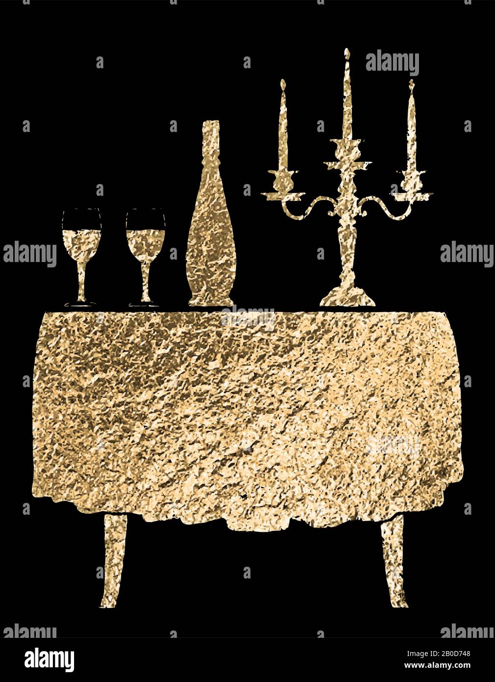 Golden restaurant table Stock Vector Image & Art - Alamy