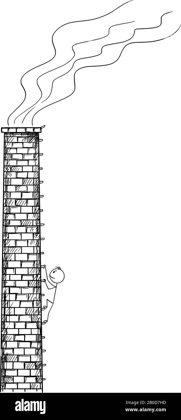 Climbing the chimney Stock Vector Images - Alamy