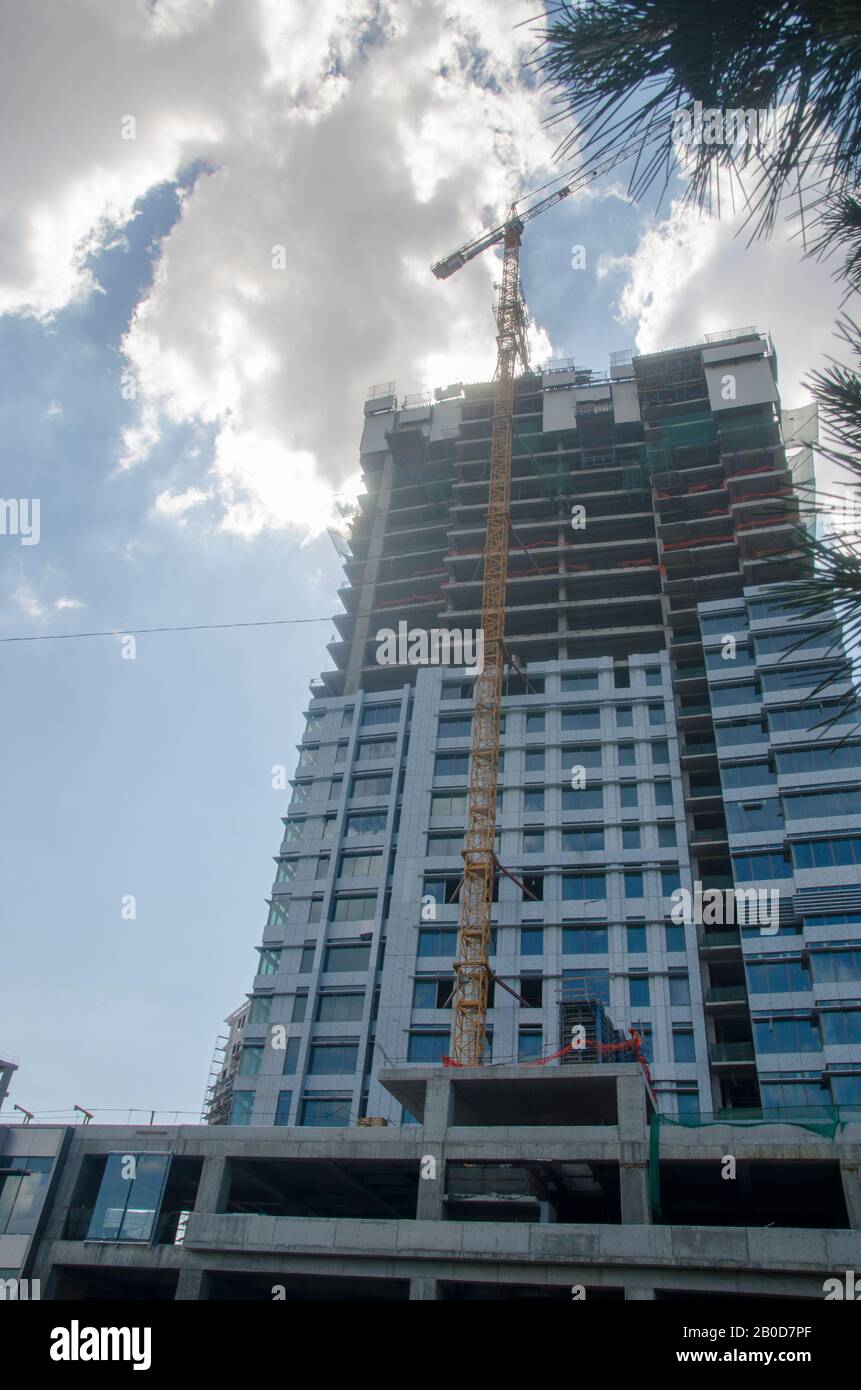 Construction of the Big Building Stock Photo - Alamy