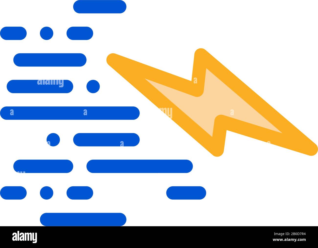 Lightning Speed Icon Vector Outline Illustration Stock Vector Image ...