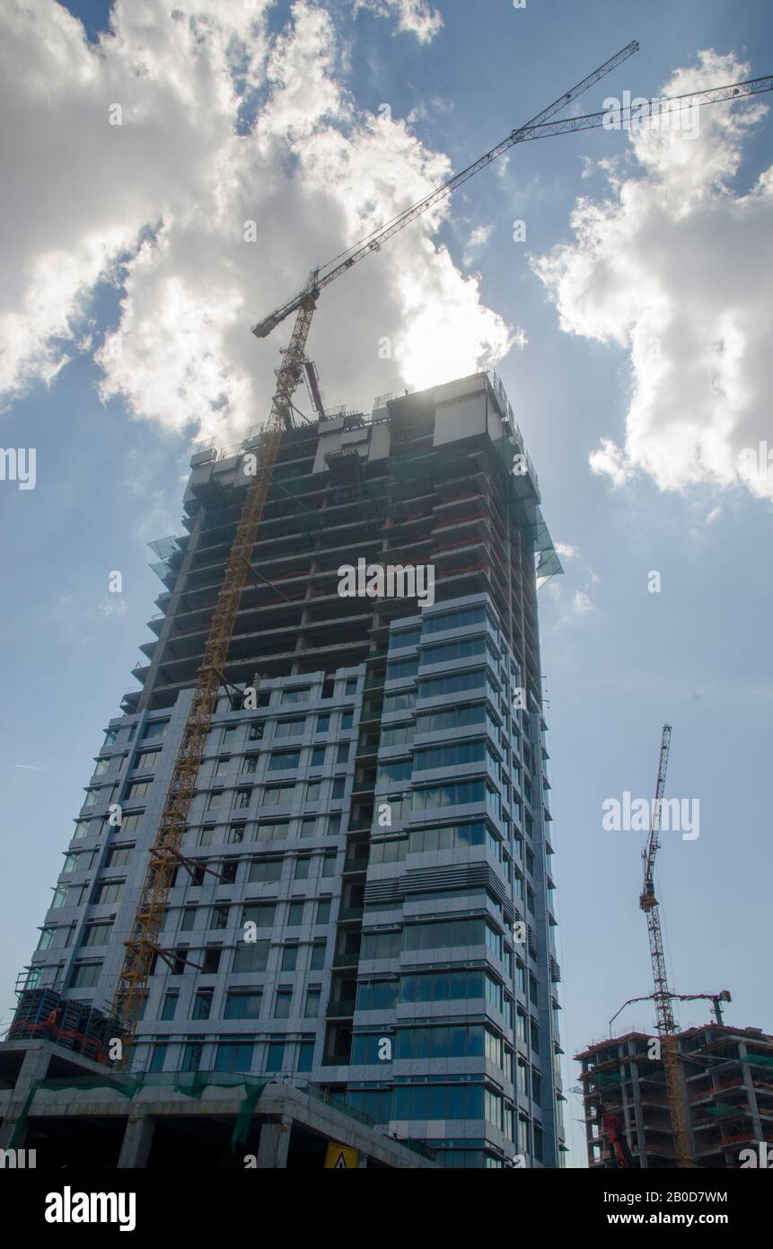 Construction of the Big Building Stock Photo - Alamy