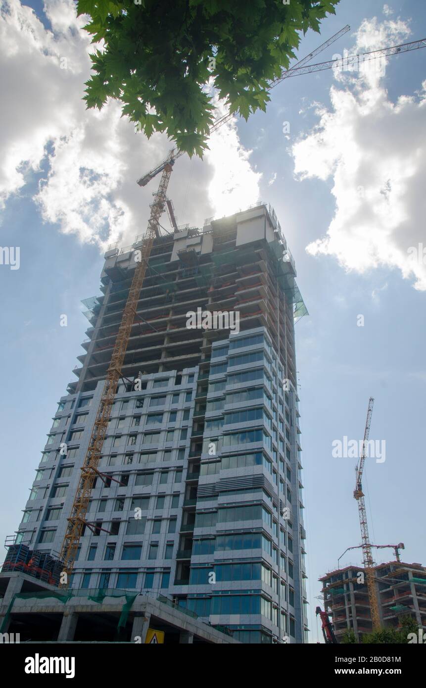 Construction of the Big Building Stock Photo - Alamy