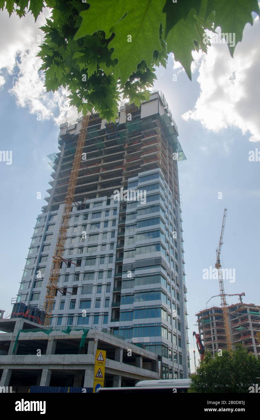 Construction of the Big Building Stock Photo - Alamy
