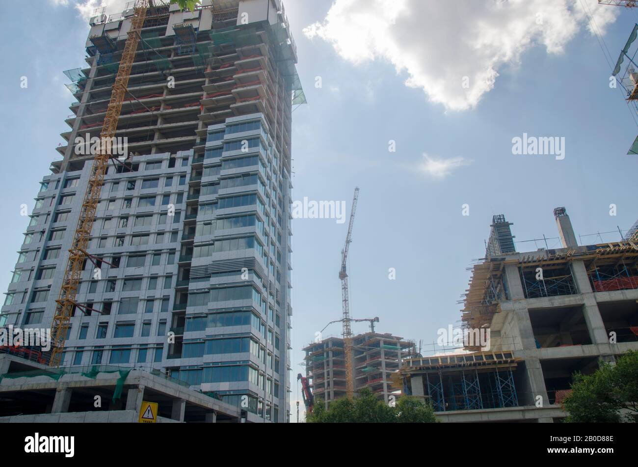 Construction of the Big Building Stock Photo - Alamy
