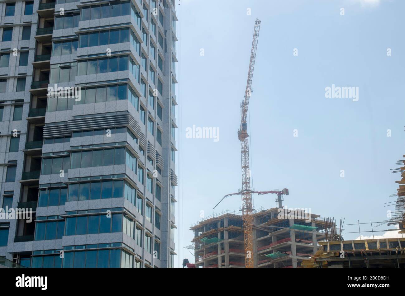 Construction of the Big Building Stock Photo - Alamy