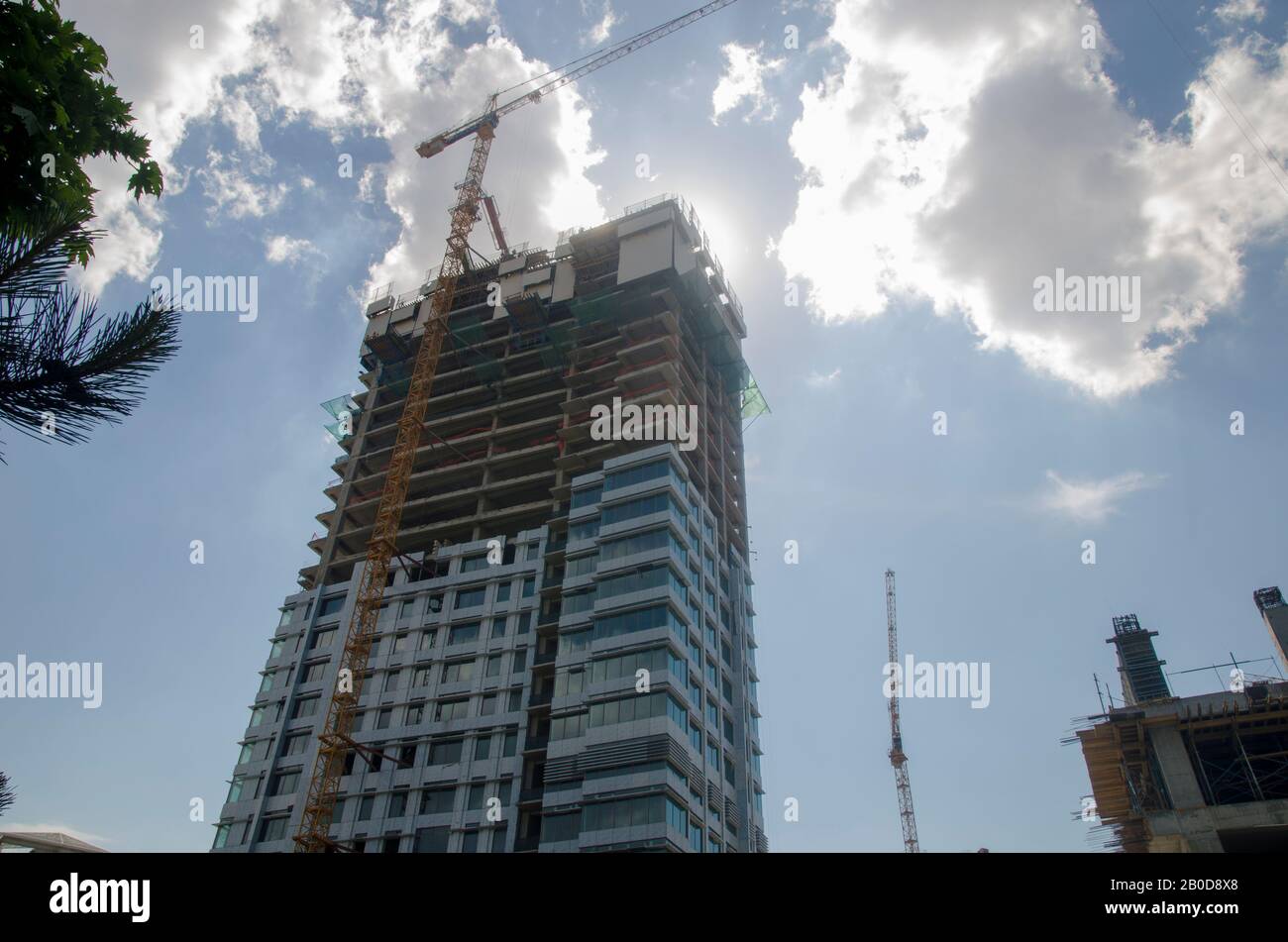 Construction of the Big Building Stock Photo - Alamy