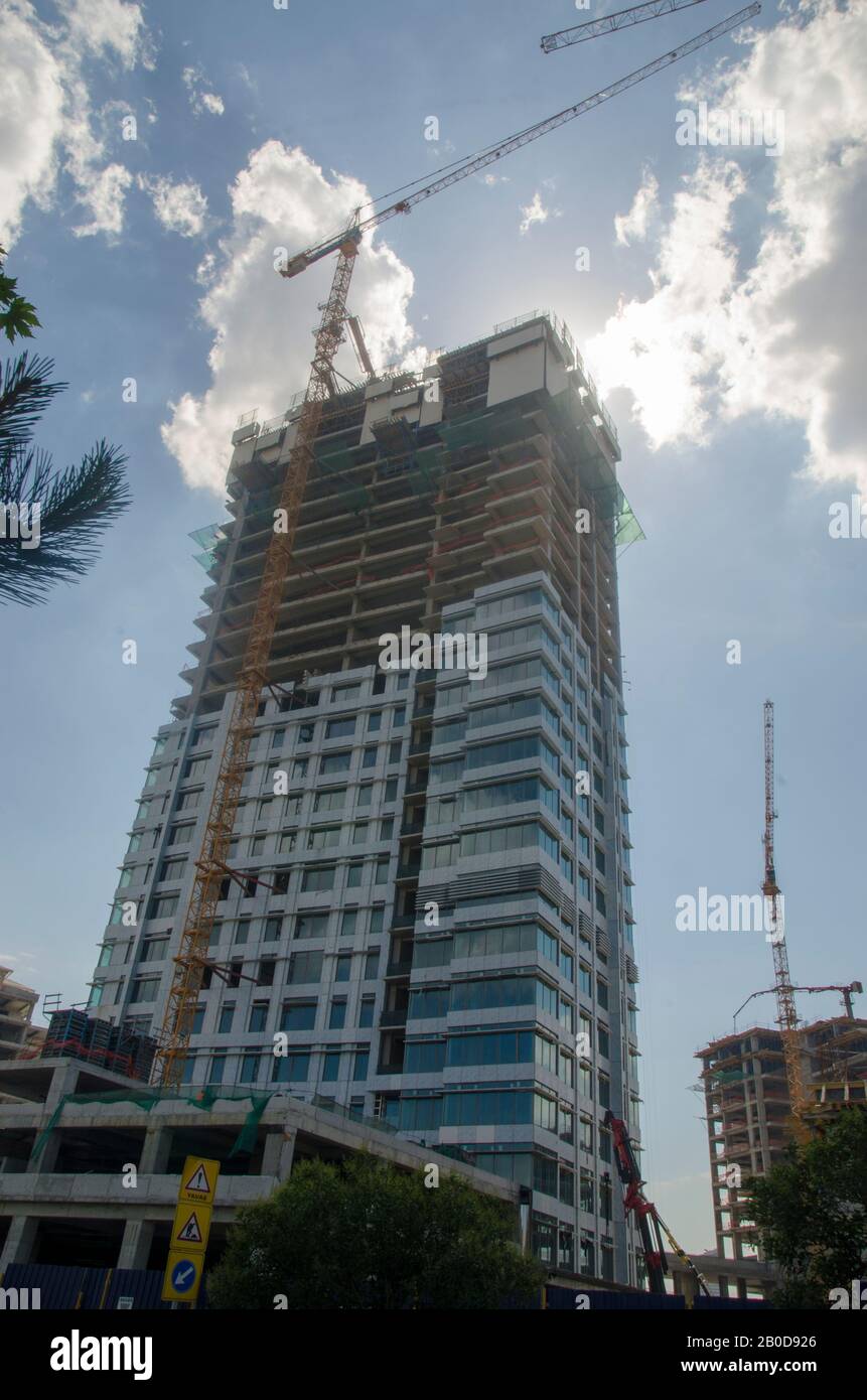 Construction of the Big Building Stock Photo - Alamy