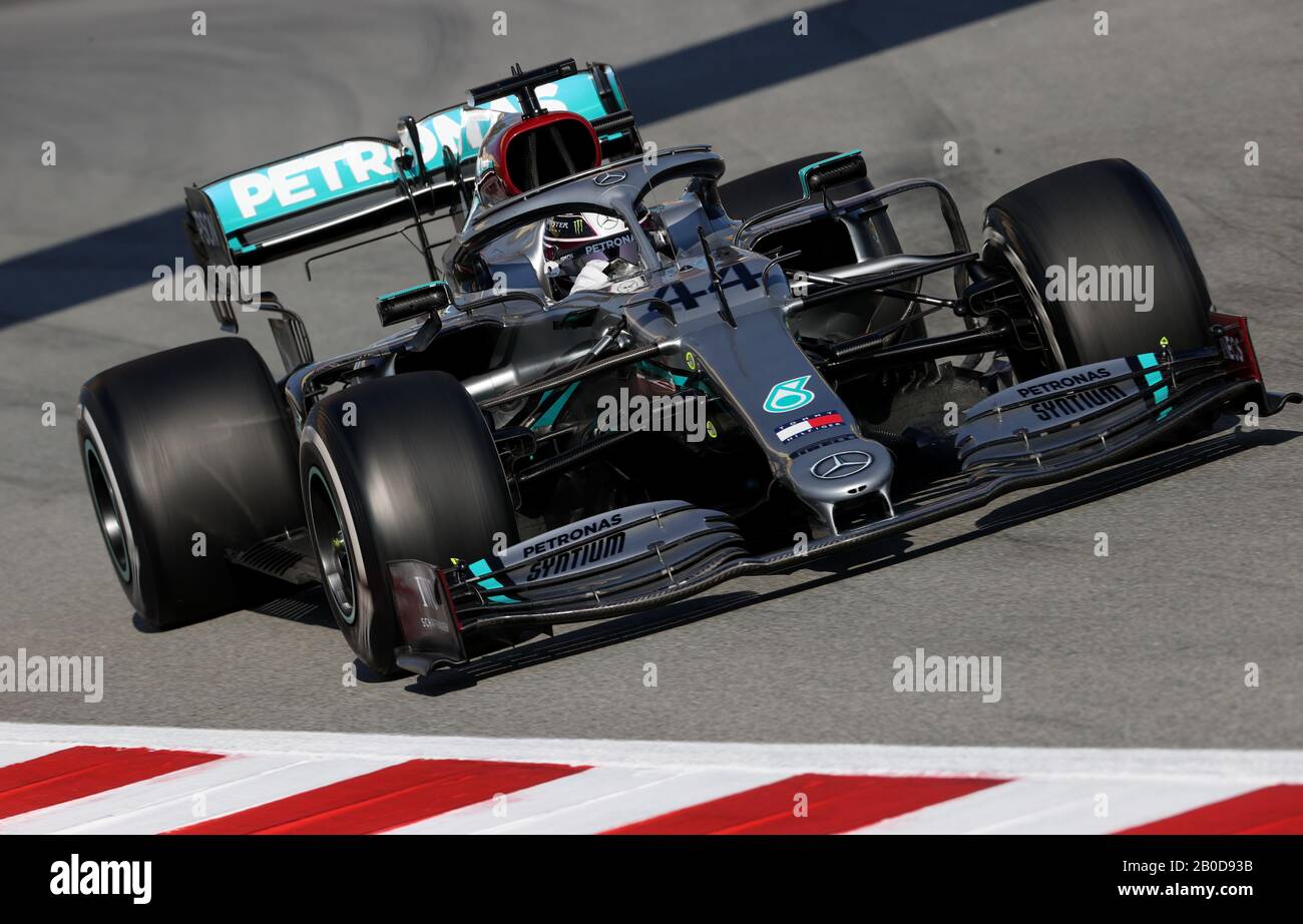 Mercedes' Lewis Hamilton during day two of pre-season testing at the ...