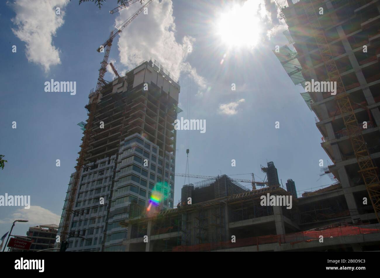 Construction of the Big Building Stock Photo - Alamy