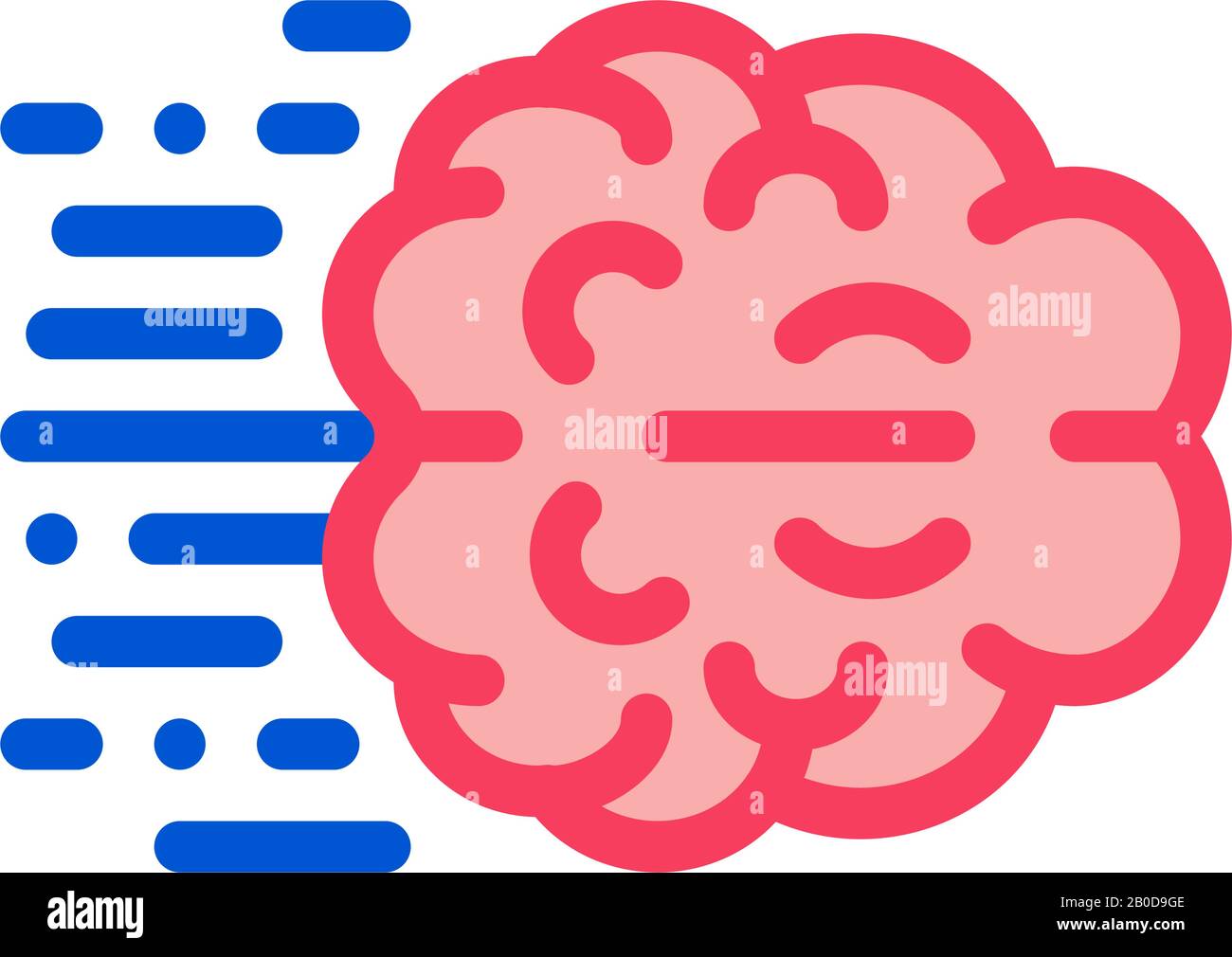 Fast Think Brain Icon Vector Outline Illustration Stock Vector Image