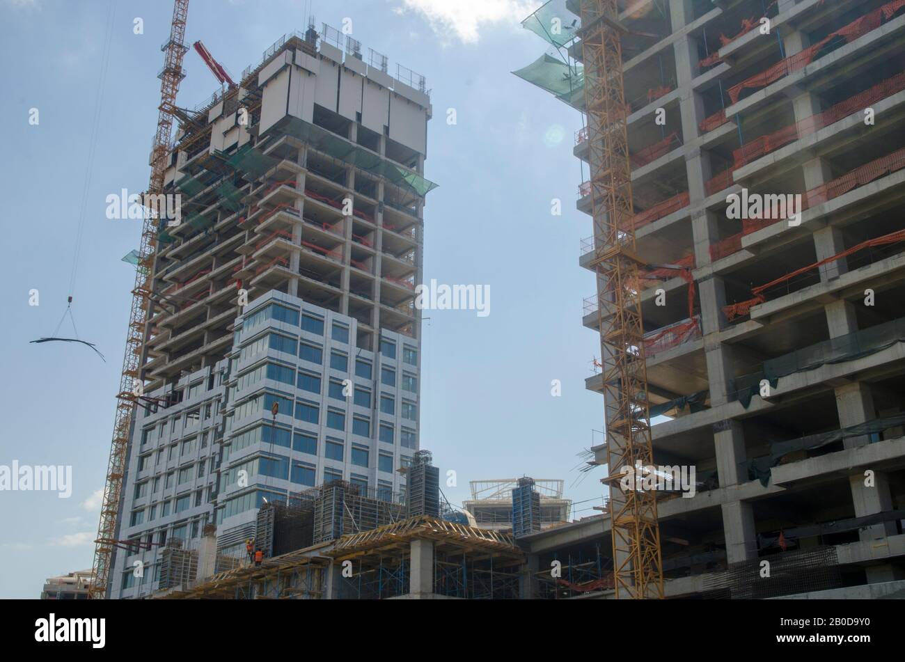 Construction of the Big Building Stock Photo - Alamy