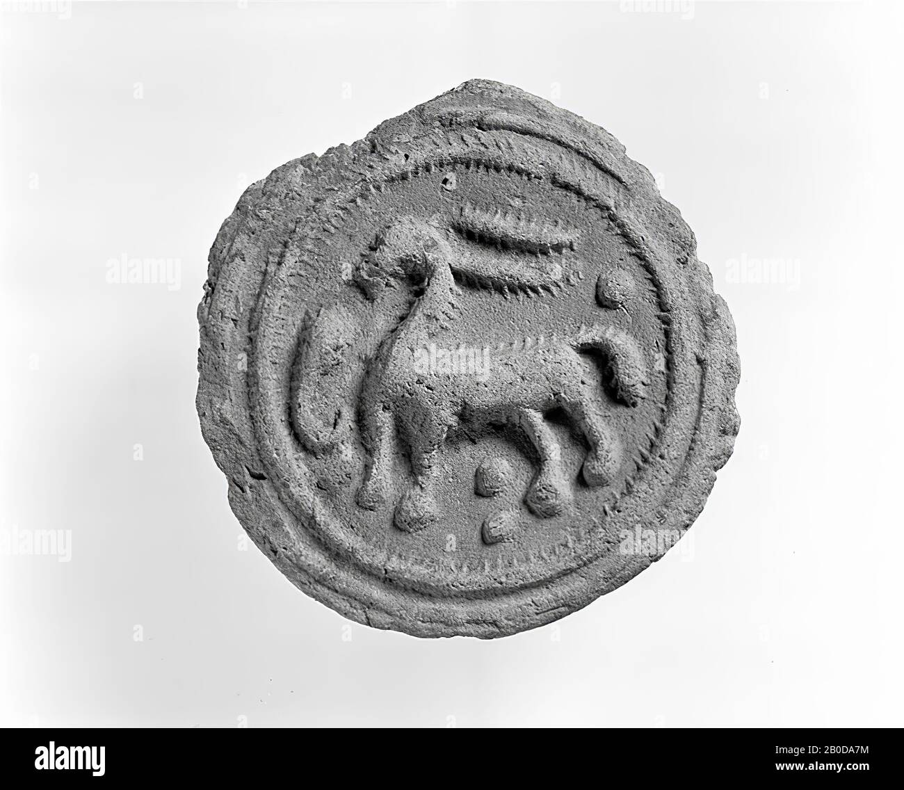 stamp, bread stamp, round, gazelle, stamp, bread stamp, pottery, diam ...