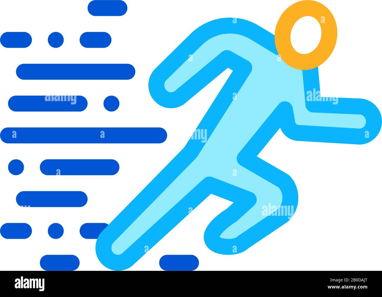 Running Human Icon Vector Outline Illustration Stock Vector Image & Art ...