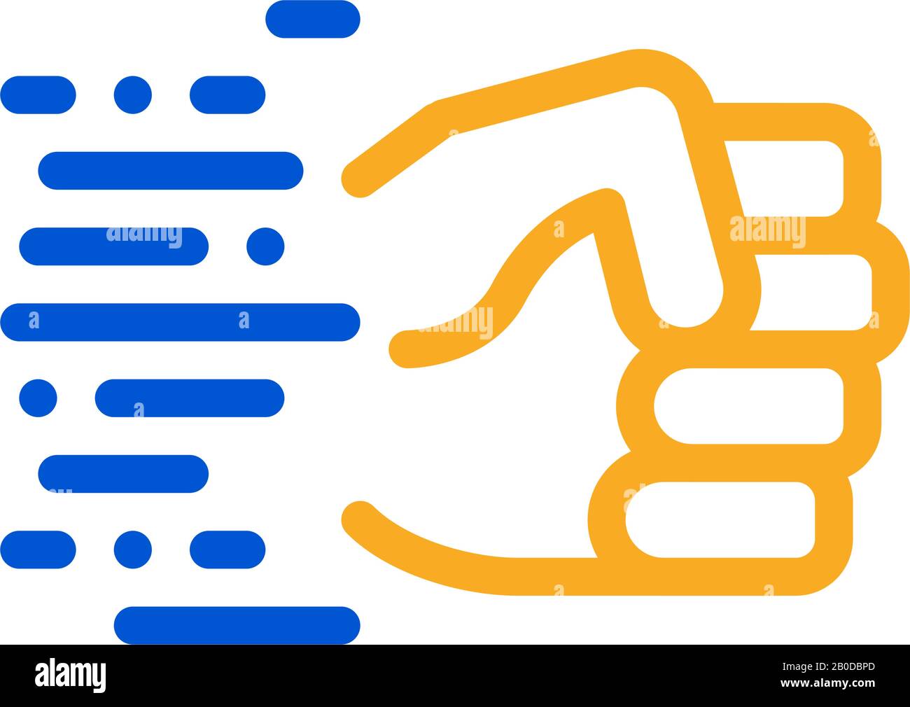 Fast Fist Hit Icon Vector Outline Illustration Stock Vector Image & Art ...