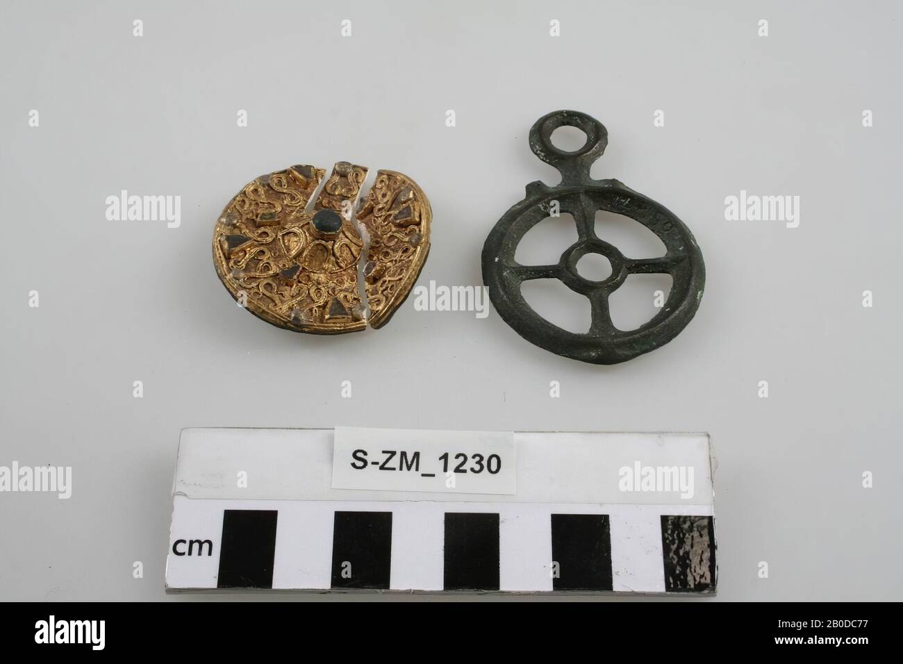 Two plaster casts of fibula, of which 1 broken, casting, fibula ...