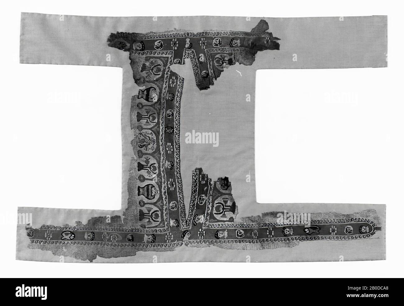 tunic, fragment, clavus, human, animal, flower, cross, fabric, tunic ...