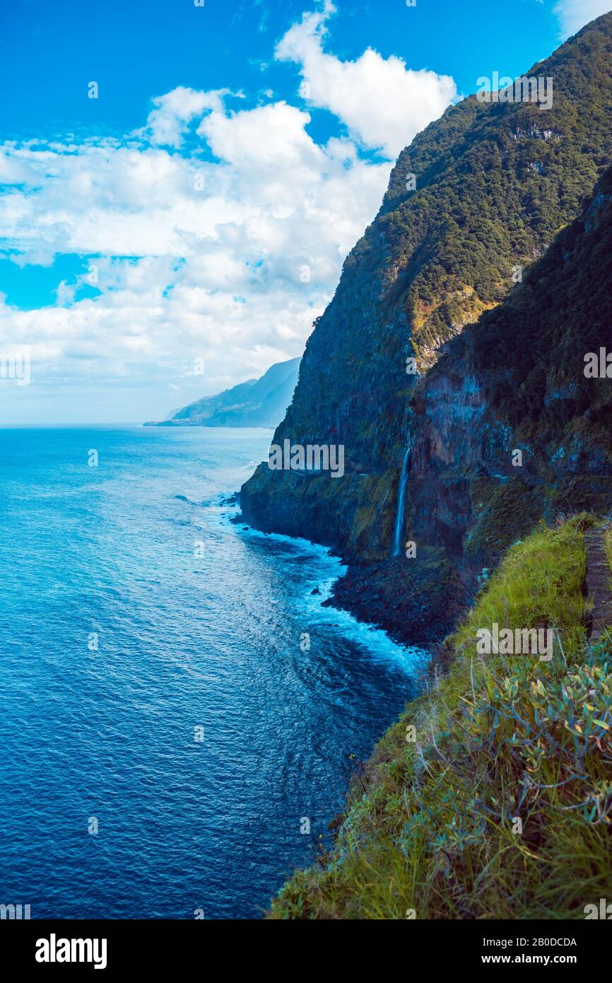 North coast of Madeira near Roque Do Faial. Madeita Island, Portugal ...