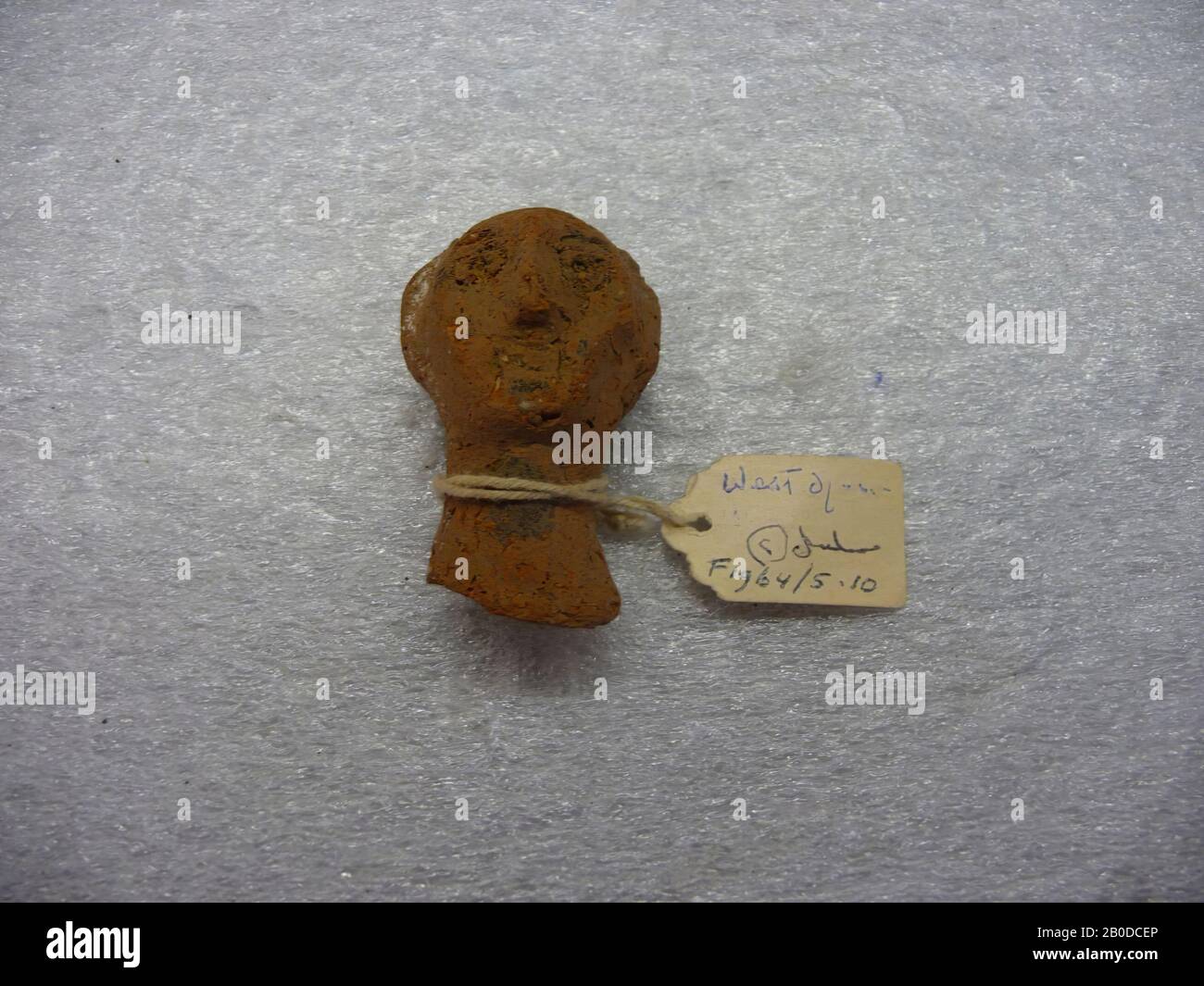 statue, head, ba-image, head of ba figurine, painted earthenware ...