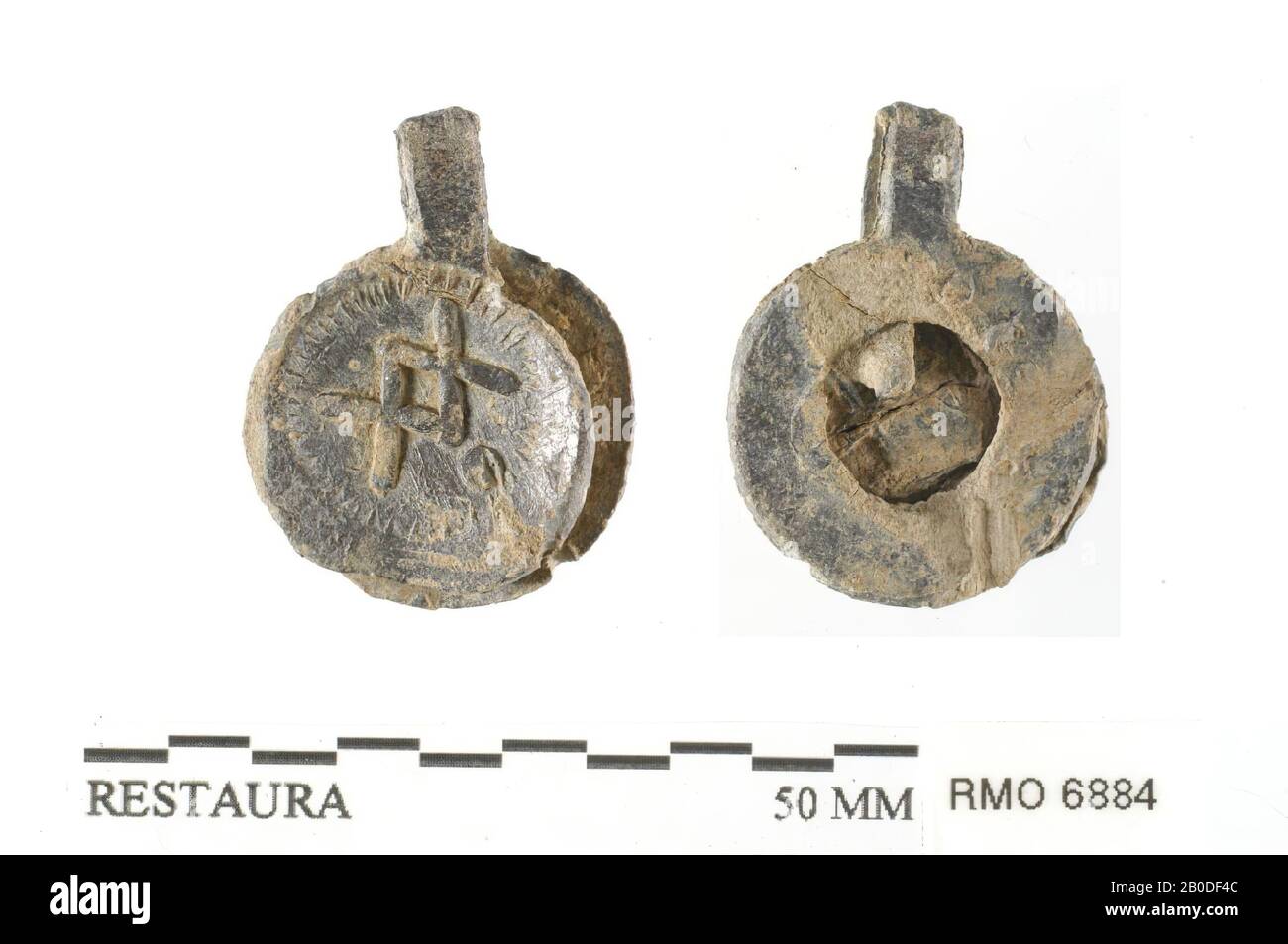 lead mark, seal, lead mark, seal, lead, 3,8 x 2,9 cm, x, Netherlands ...